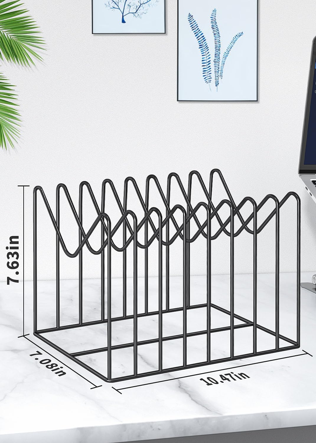 2 Sets Wire File Organizer for Desk,File Folder Holder/Rack/Stand,File ...